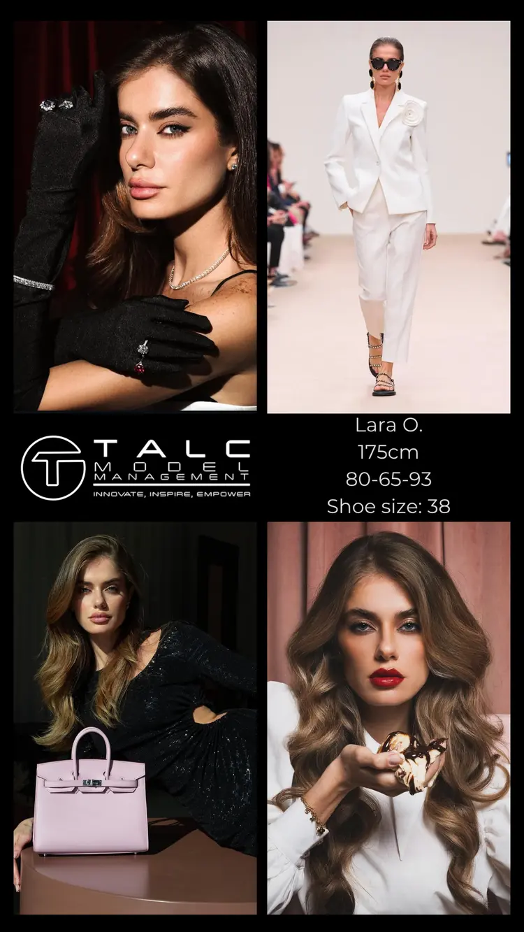 Lara O comp card nov 2025 – Talc Model Management