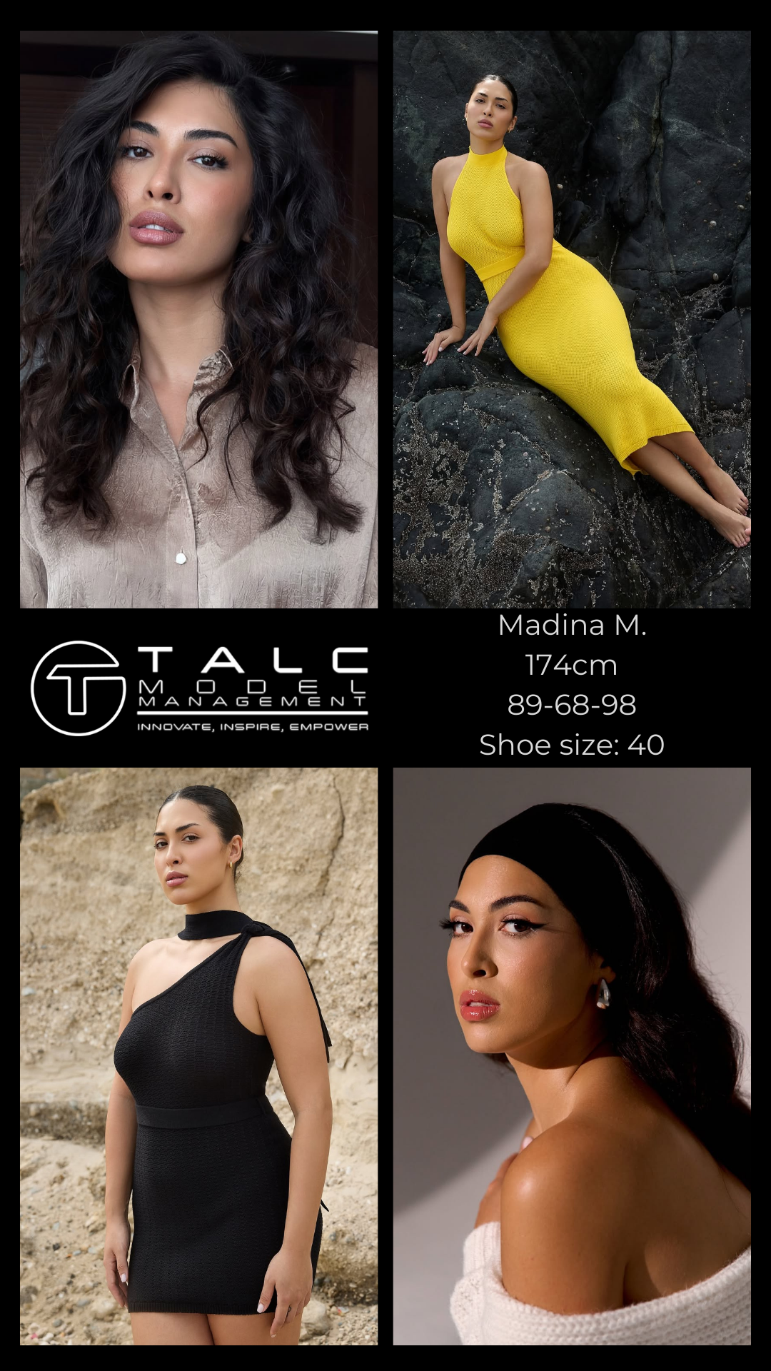 Madina M-commercial-comp card – Nov 2025 – Talc Model Management